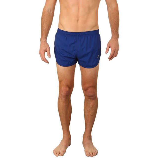 UZZI Mens Swim Trunks Nylon Boxer Shorts Running Shorts, Navy, Size ...