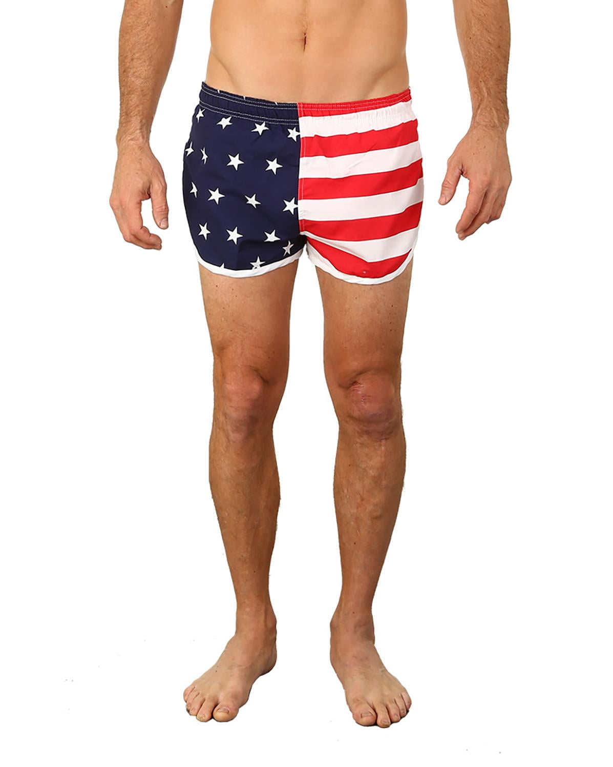 UZZI Mens Swim Trunks Nylon Boxer Shorts Running Shorts, US, Size ...