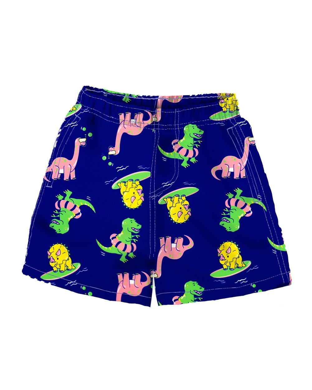 UZZI Toddler Swim Shorts Fast Dry Fun Print, Navy Dinosaur, Size: 3T ...