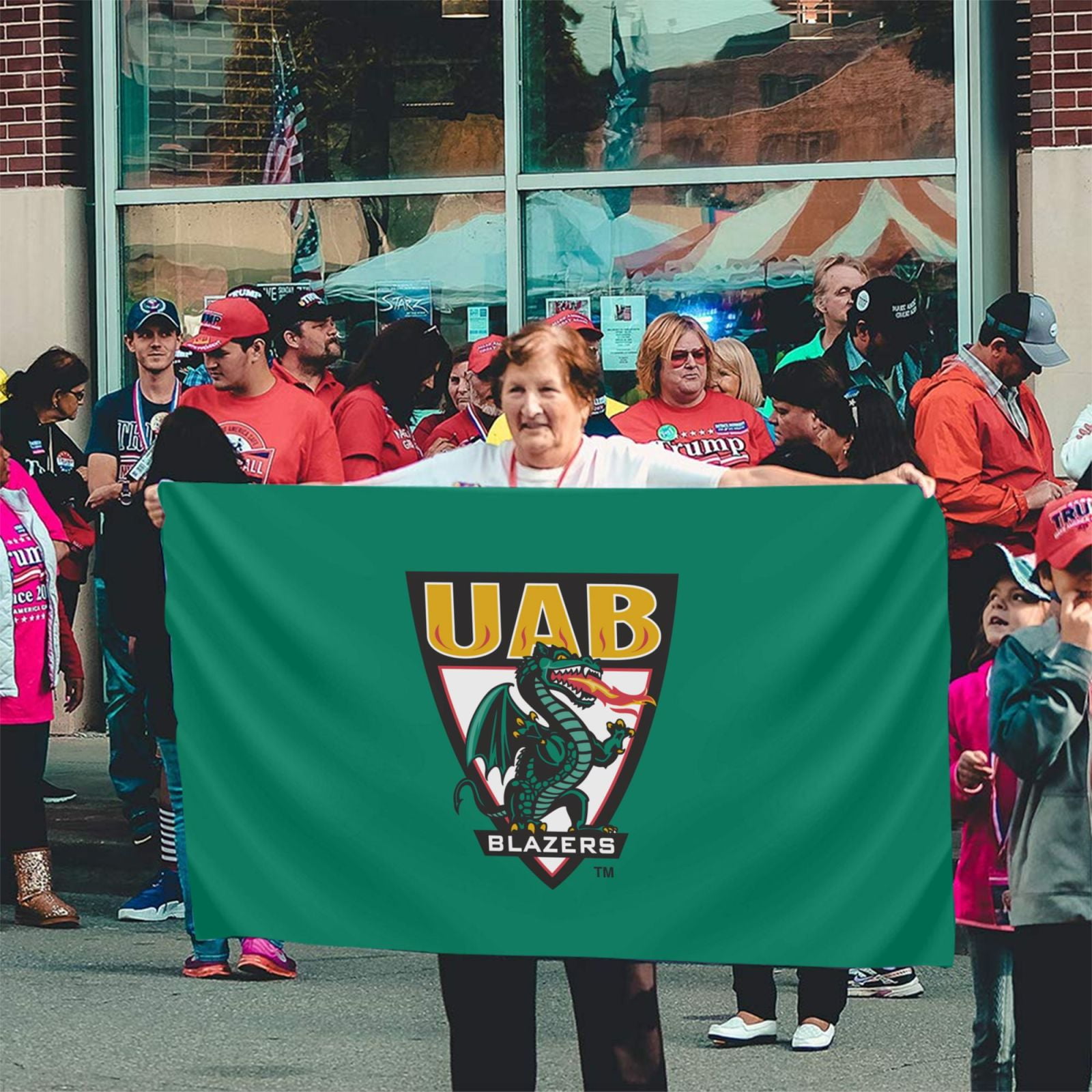 Uab Blazers Logo Flag 3x5 Ft Holiday Banner Garden Yard House Flags ...