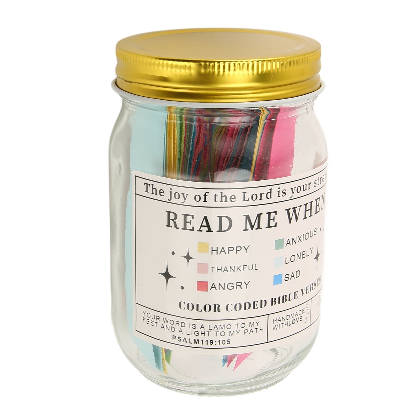 Uadme Bible Verses Jar 6 Colors Durable Paper Different Emotions ...