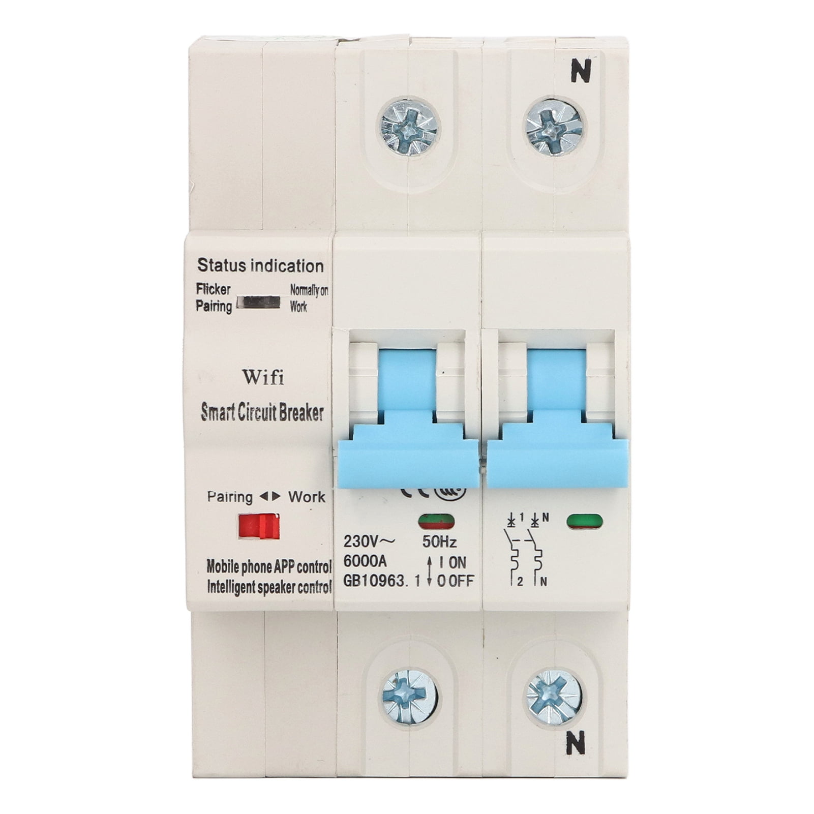Uadme Circuit Breaker, Wifi Circuit Breaker 2P DIN Rail Mount Remote ...