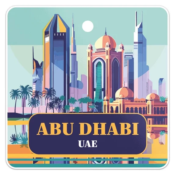 Uae Abu Dhabi City Sticker Phone Decal Water Bottle Stickers Car Decals ...