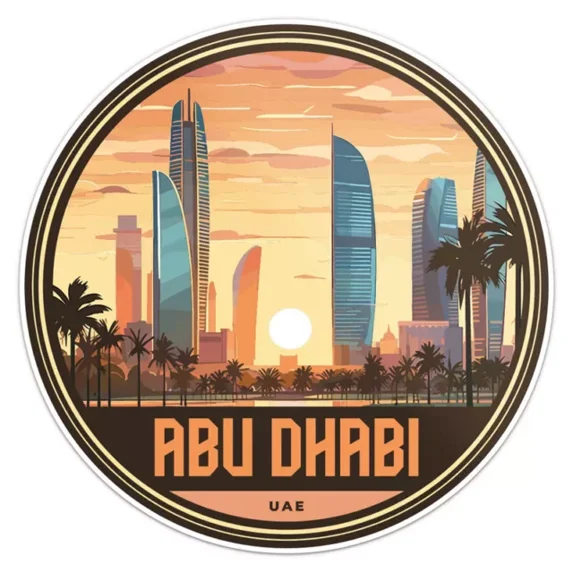 Uae Abu Dhabi City Sticker Phone Decal Water Bottle Stickers Car Decals ...
