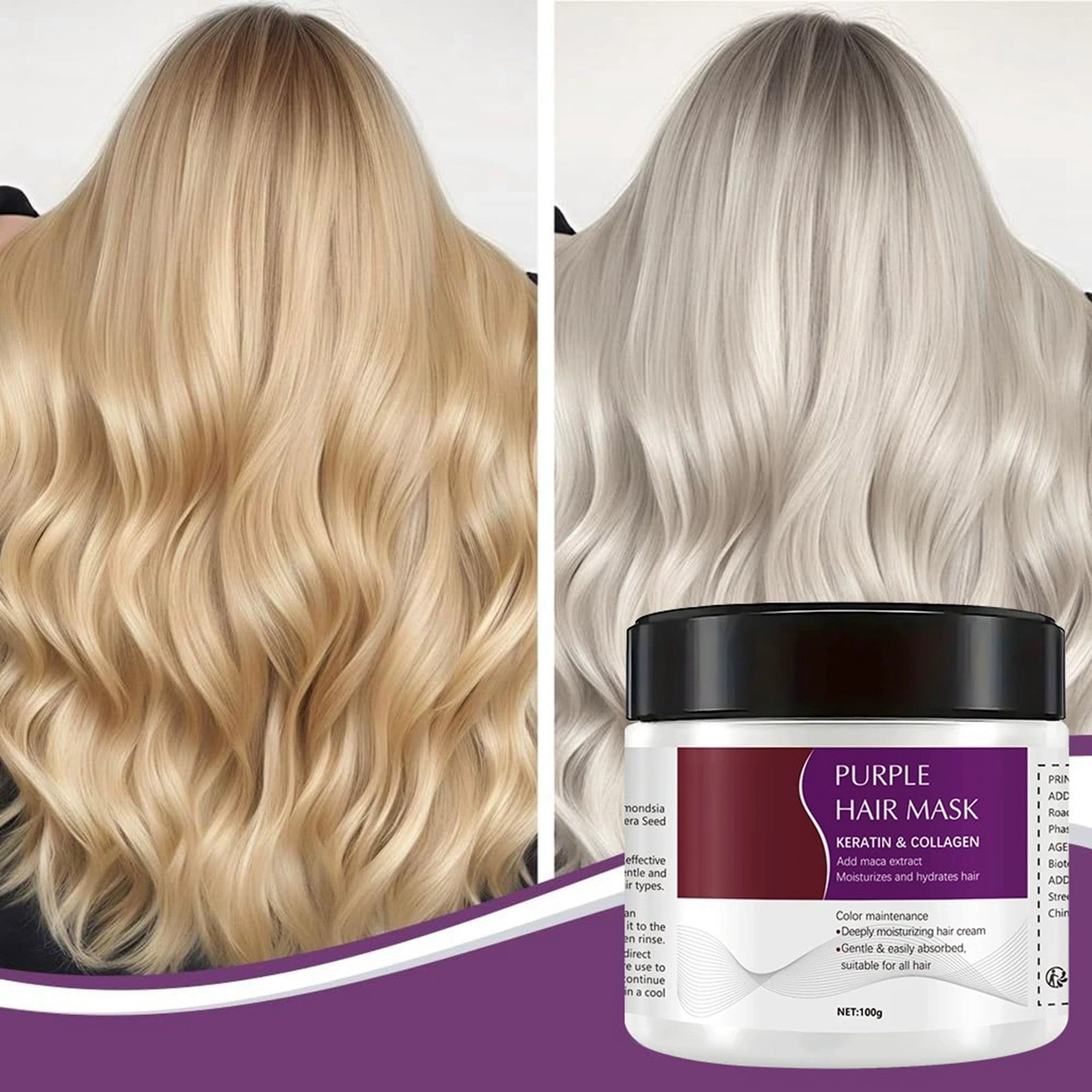 Uaeog Collagen Hair Care Gel Purple Water Gels Improve Frizzy and ...