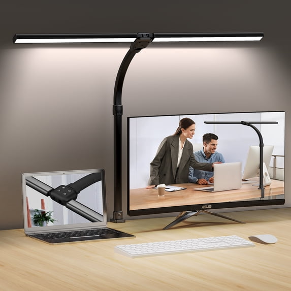 Uamector 24W LED Gooseneck Reading Lamp with Clamp - Flexible Study and ...