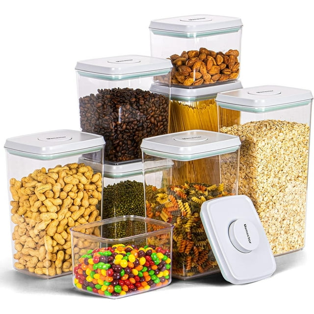 Uamector Pop Container Sets, 8-Piece Airtight Food Storage Containers ...