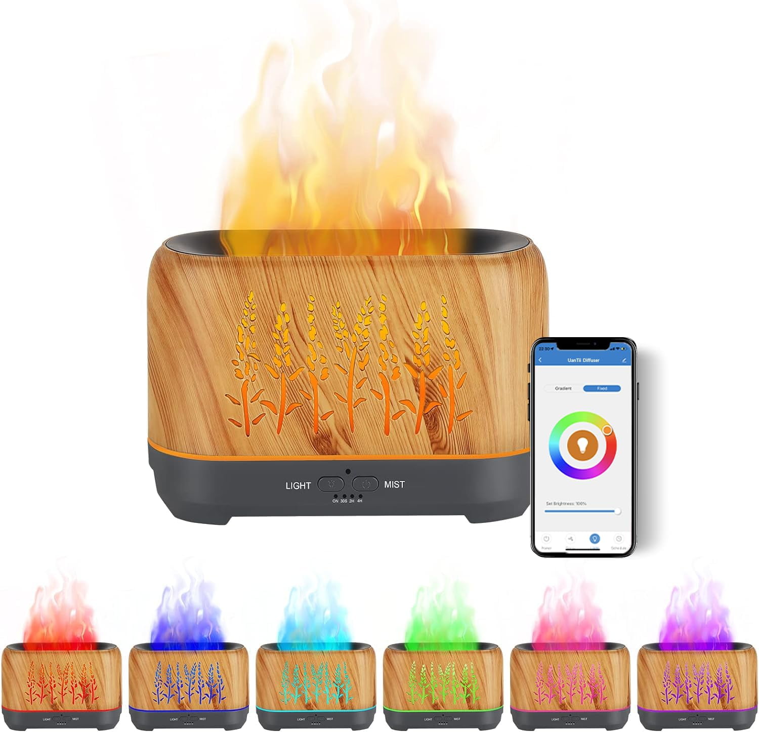 UanTii Smart Aroma Diffuser Tuya Wifi Humidifier Essential Aroma Oil ...