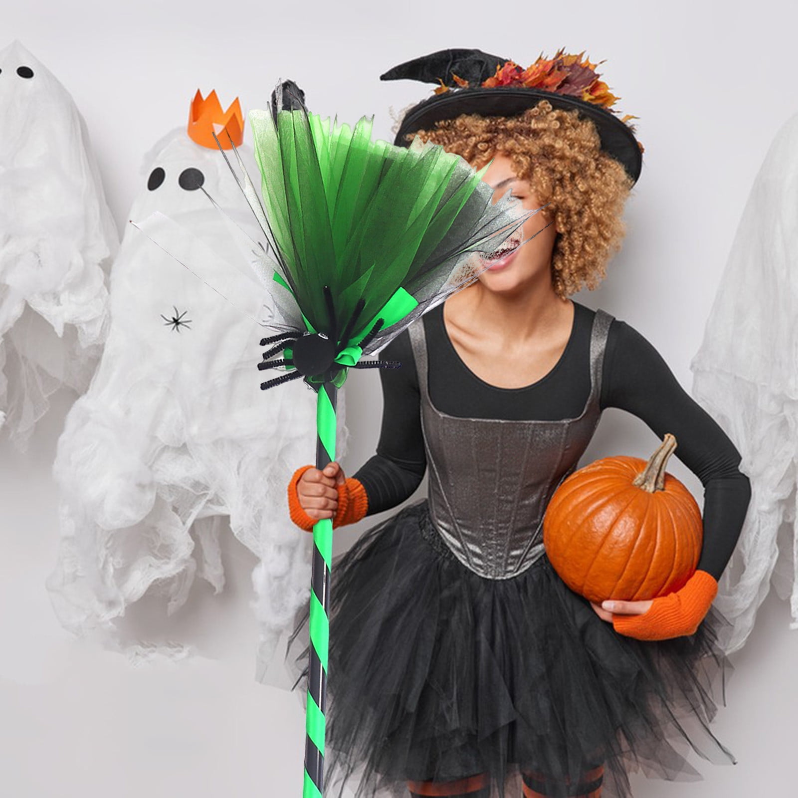 Uandlove Halloween Decorations Outdoor,Halloween Decoration Witch Flying Broom Dress Up,Outdoor ...