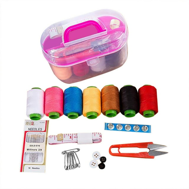 Uanit 10 Piece Portable Sewing Box and Kit For Daily Use at Home Hand ...