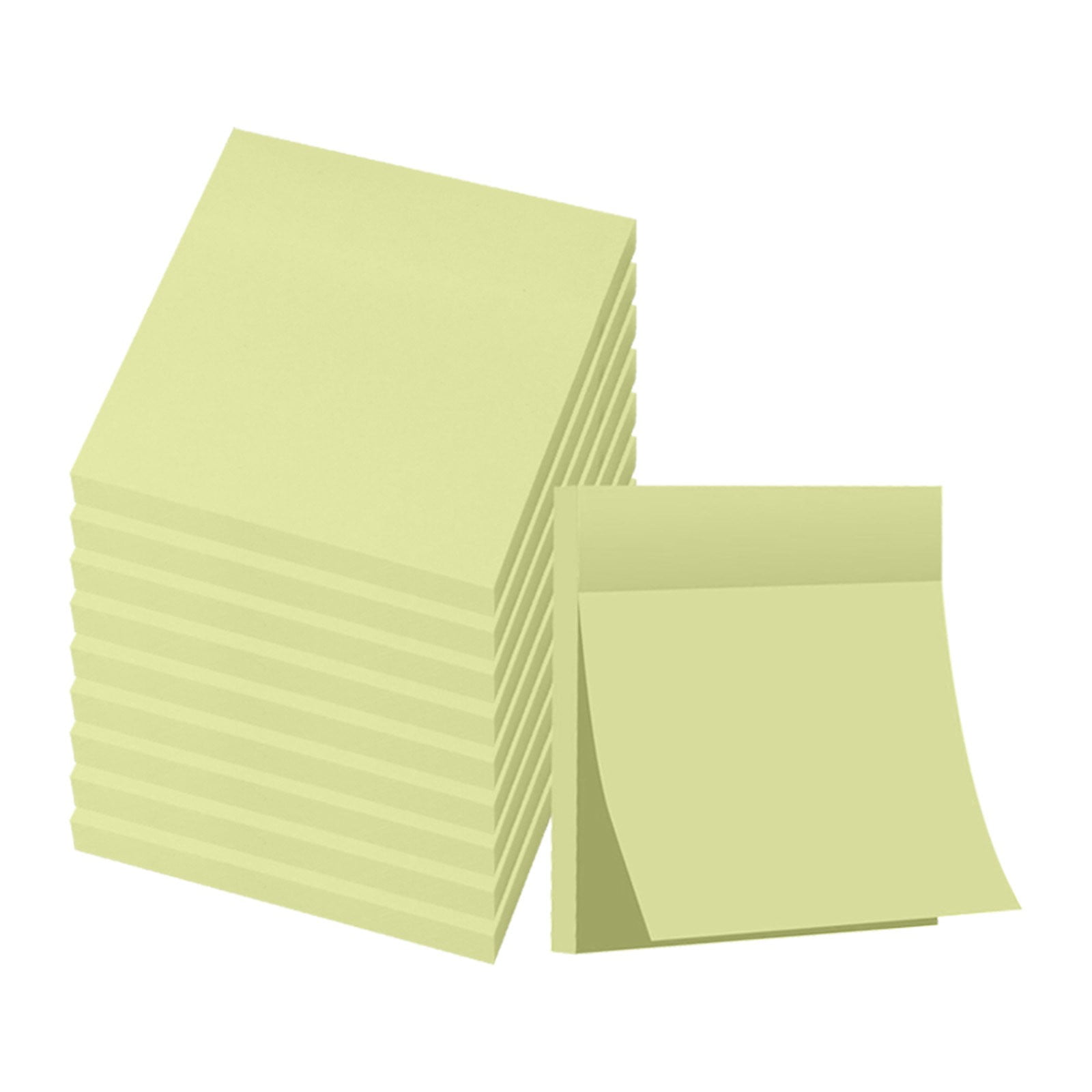 Uanit 100 Pack Assorted Self-Sticky Note Pads 3x3 in Post Bright ...
