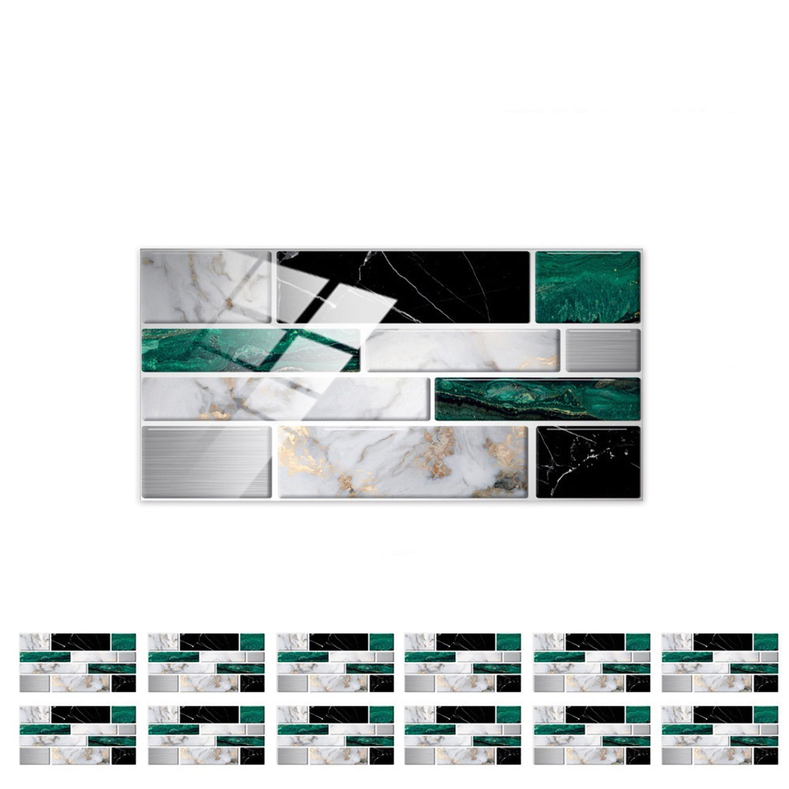 Uanit 12 Pc Home Renovation Crystal Tile Stickers Self Adhesive Peel ...