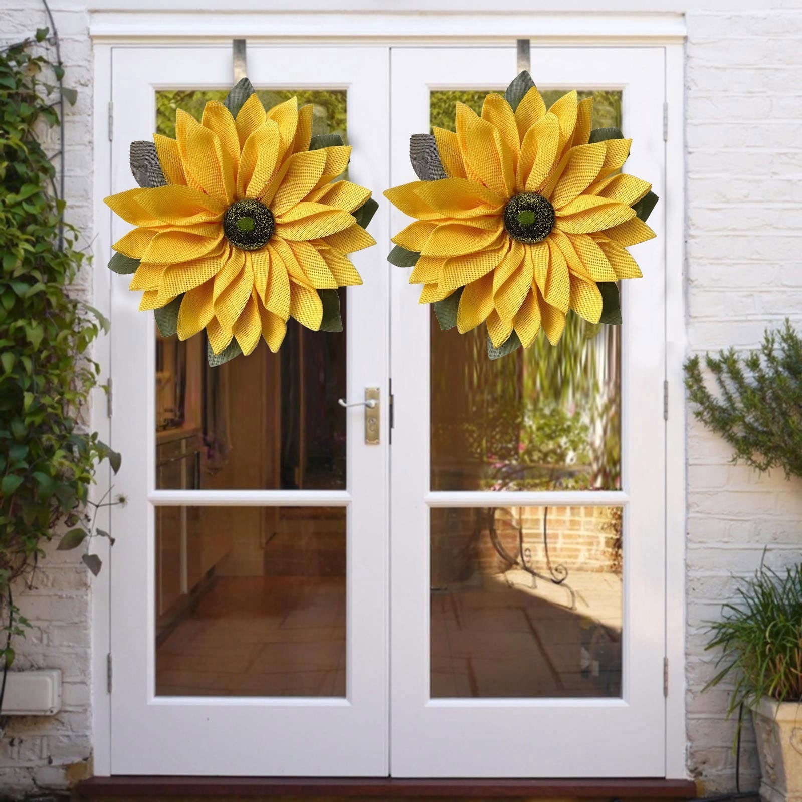 Yellow Wreath Front Door