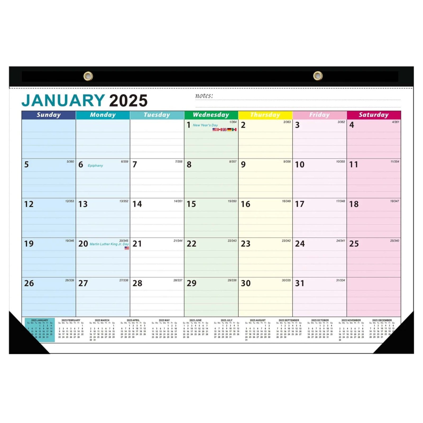 Uanit *2025-2026 Monthly Desk Calendar With Large Planning Blocks For ...