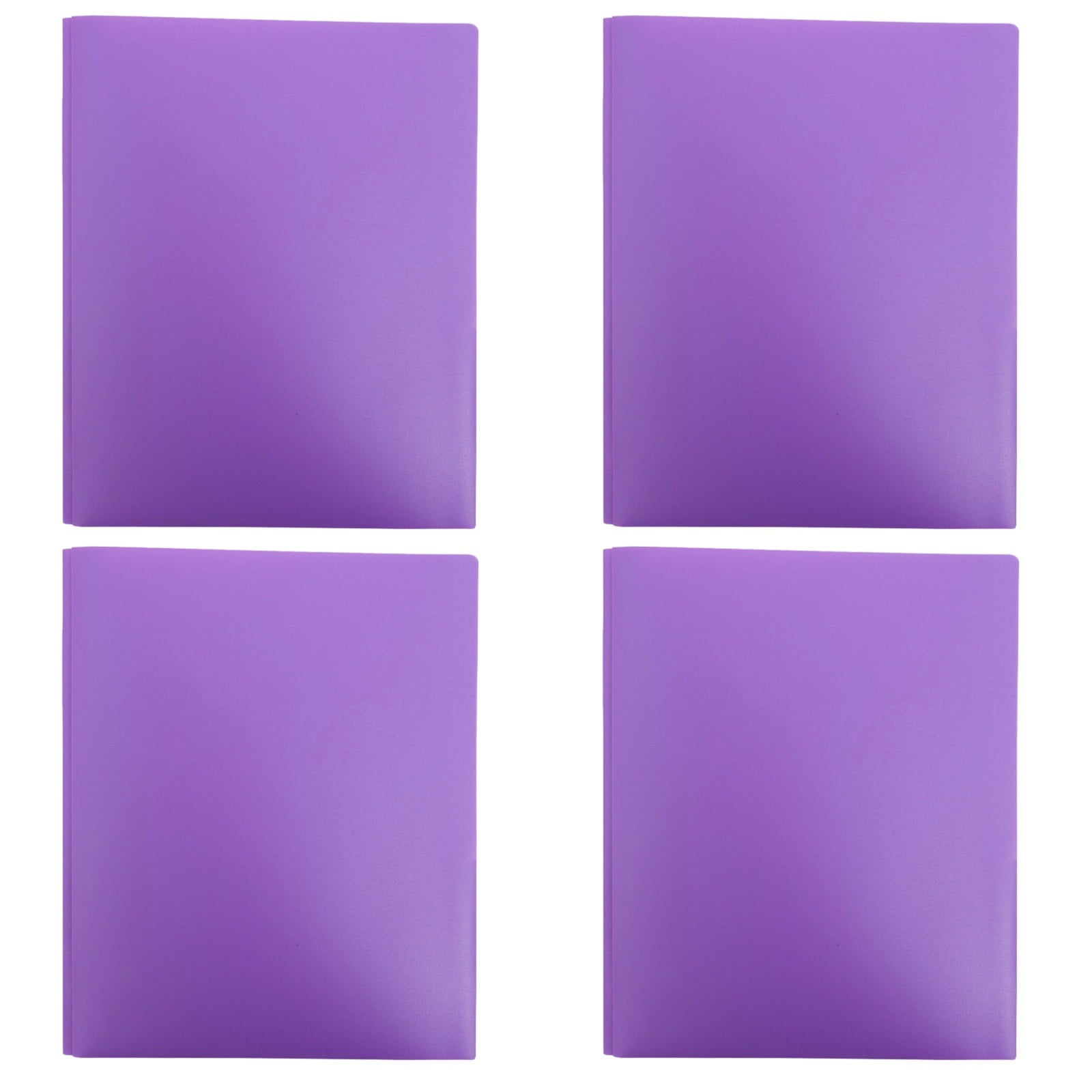 Uanit 4pc 2 Pocket Colored Folders with 3 Prongs Fastener Clasps, Bulk ...