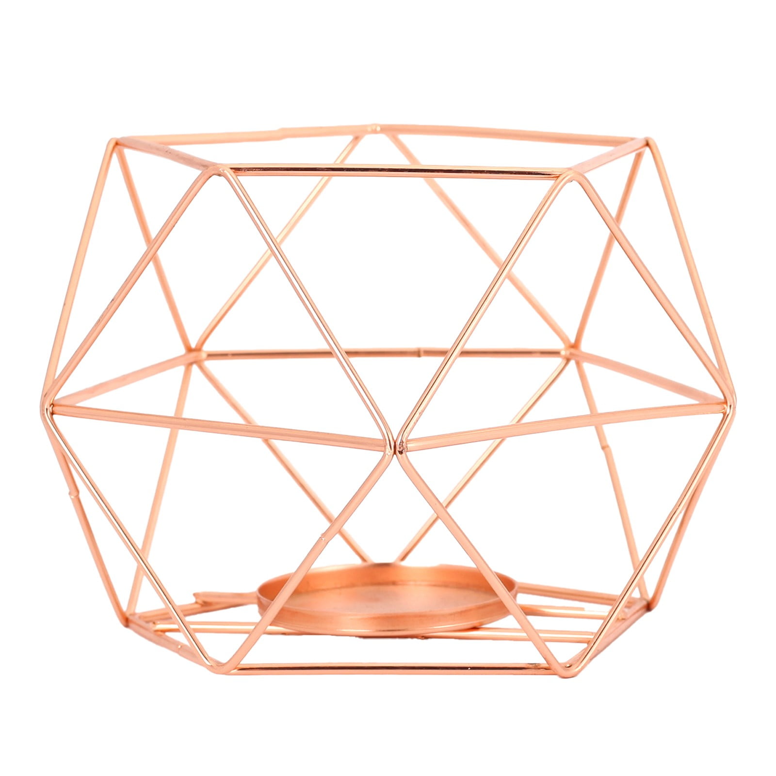 Uanit 4pc Geometric Tealight Candle Holders Gold, Modern Metal Geo ...