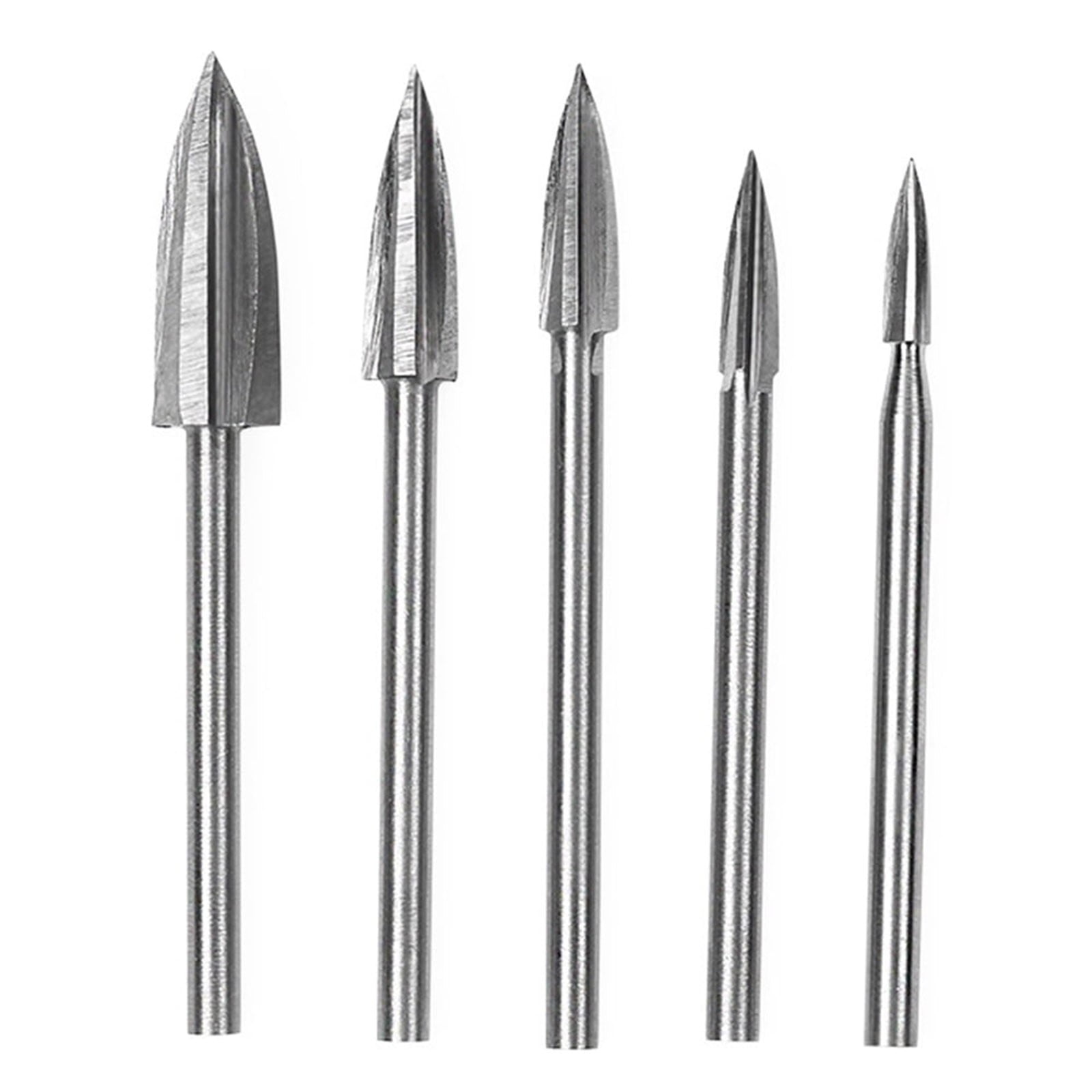 Uanit 5 Piece White Steel Three Edged Woodworking Milling Cutter Set ...