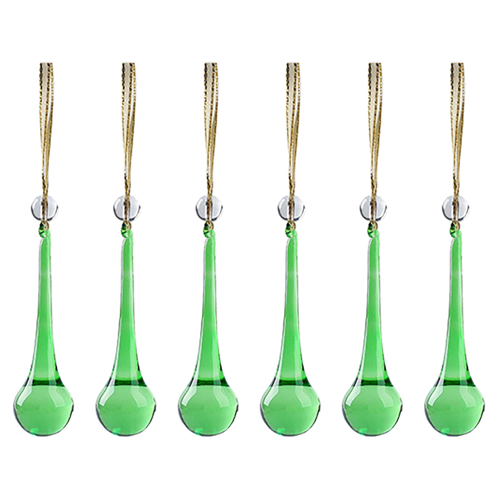Uanit 6pcs 5.1 Inch Christmas Ornaments Glass Teardrop Christmas ...