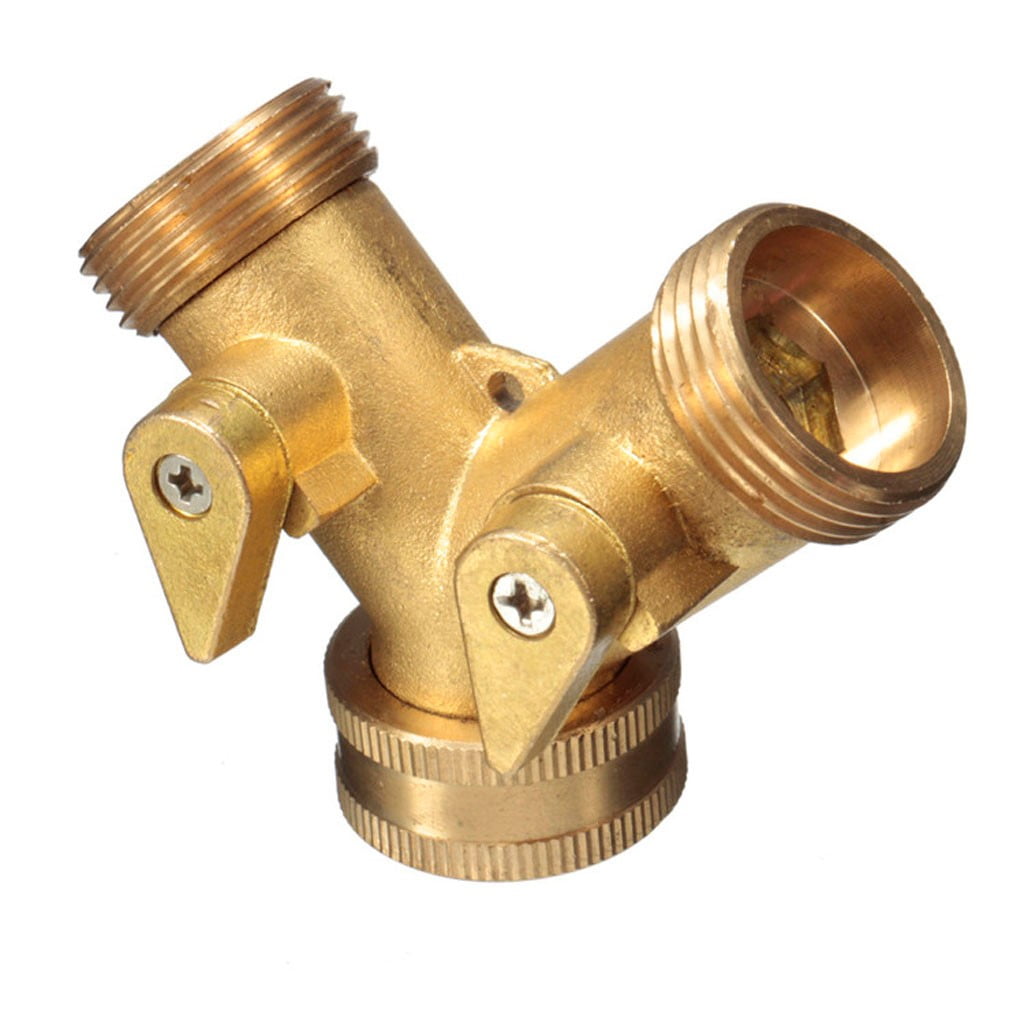 Uanit American garden two way ball valve Splitter Garden Brass Way ...