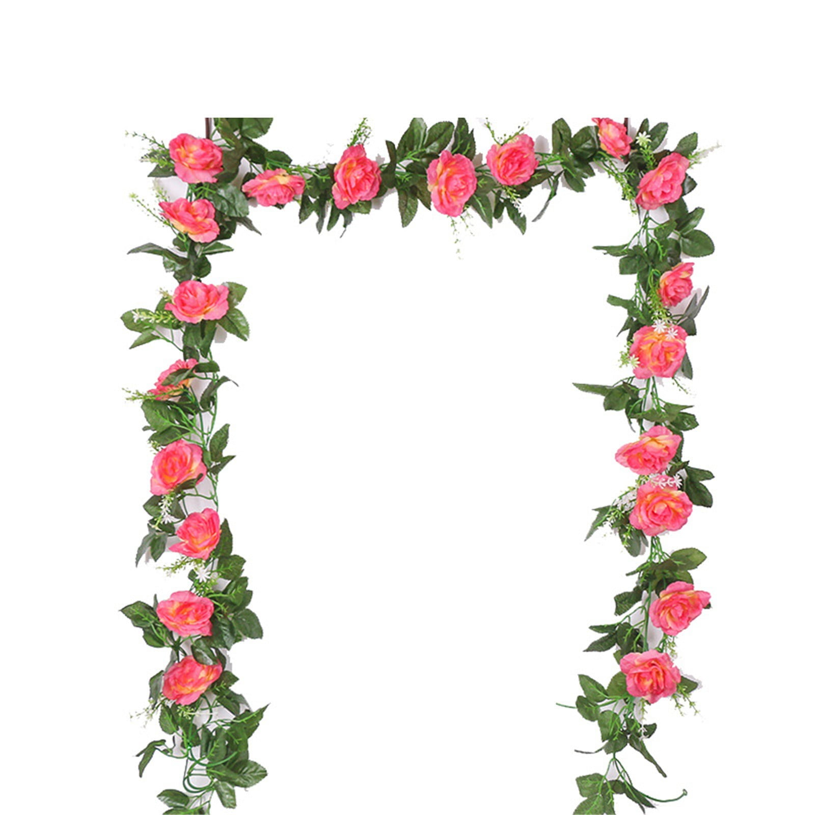 Uanit Artificial Rose Vine 7.22ft Silk Flowers Garland Rose Fake ...
