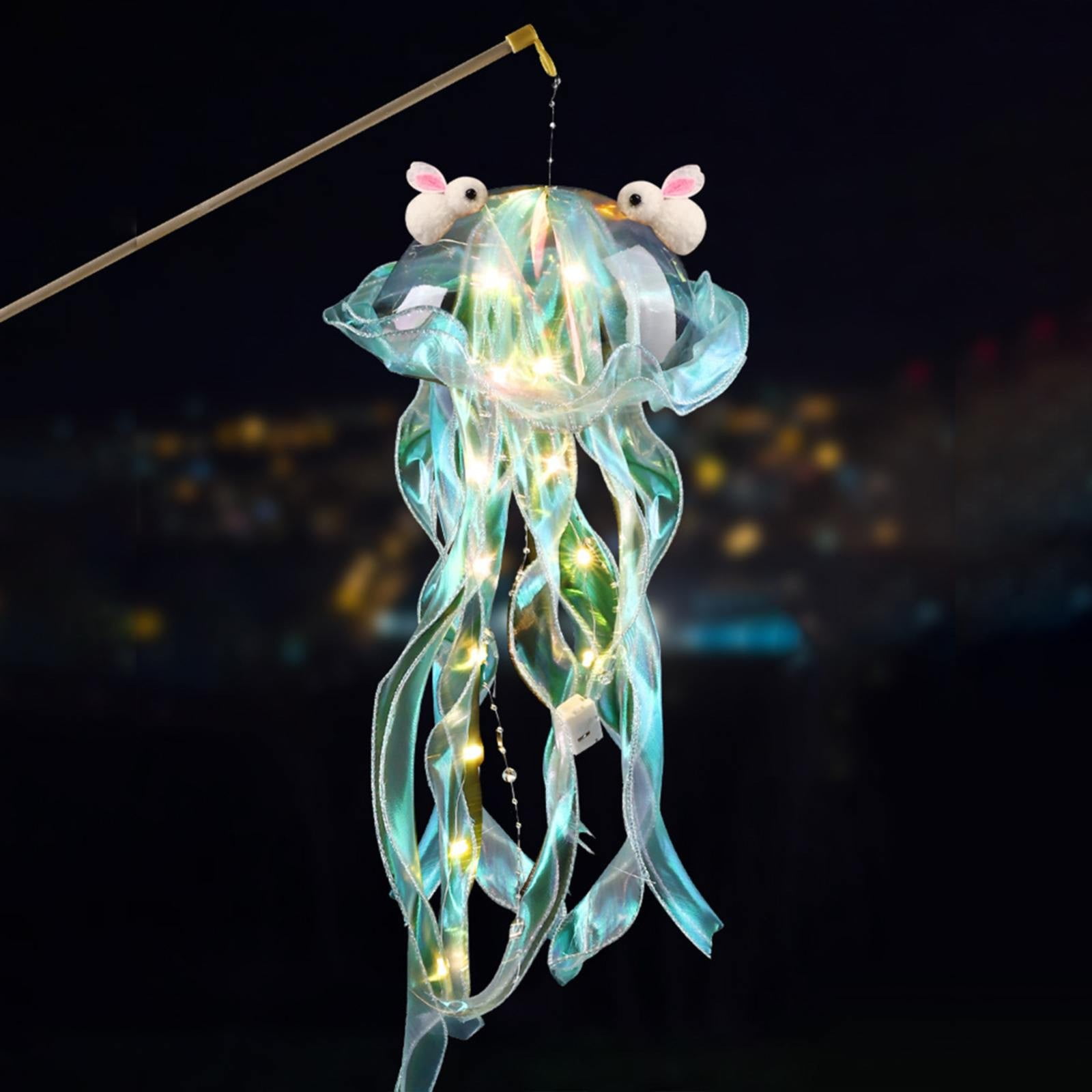 Uanit Aurora Moon Jellyfish Night Light Luminous Toy Orna Underwater ...