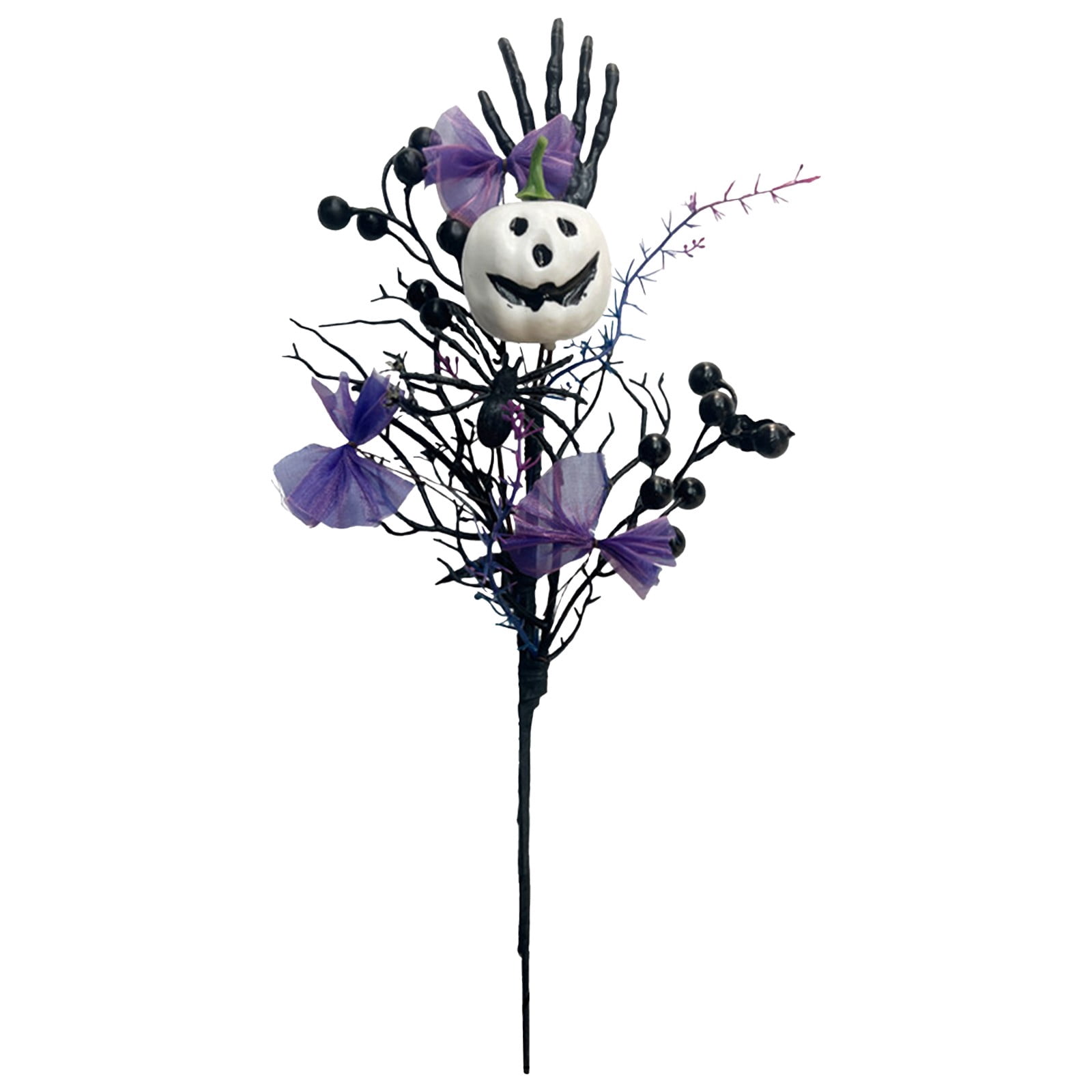 Uanit Black Halloween Twig Branches with Eyeballs & Mini Pumpkins – 1 ...