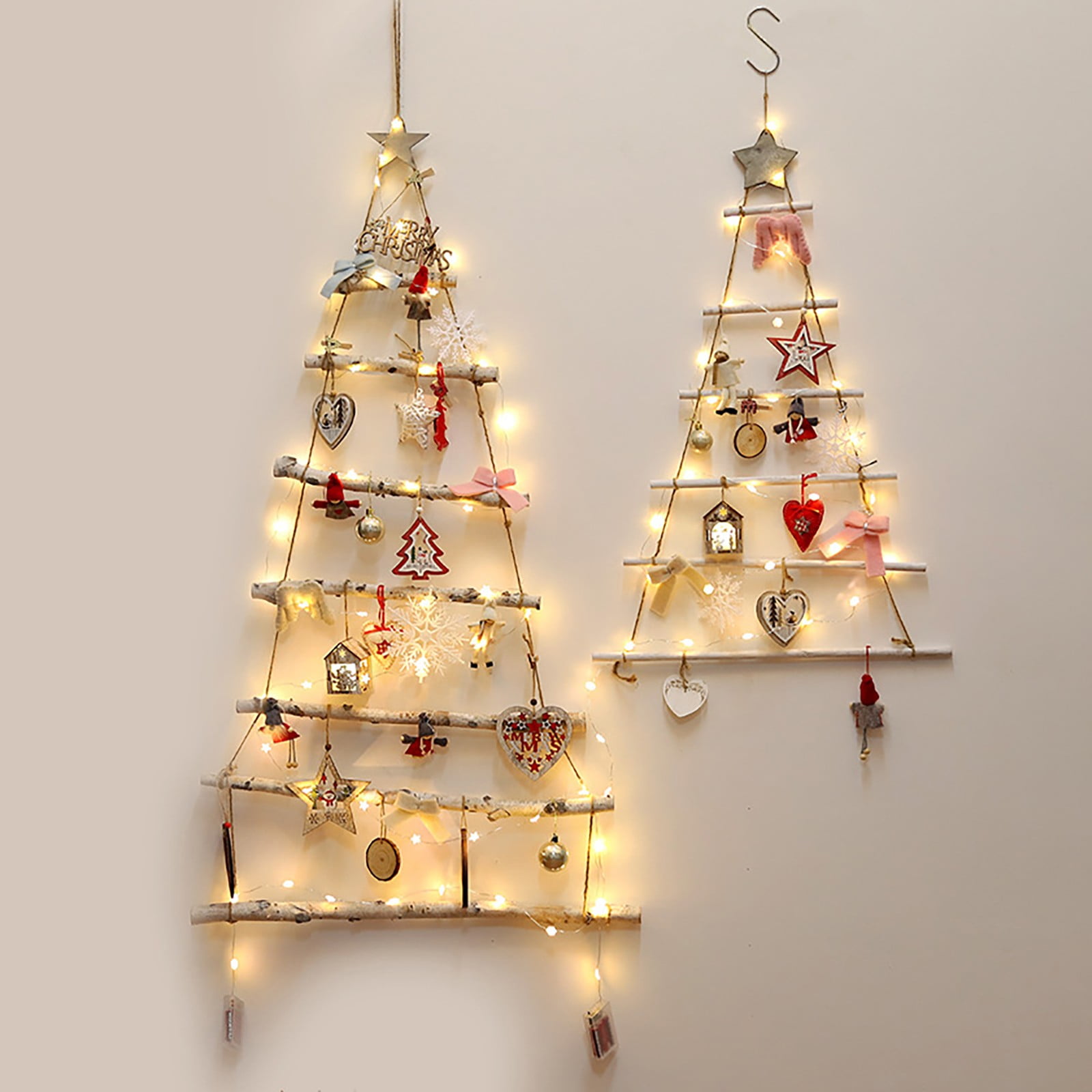 Uanit Christmas Decoration Props Christmas Log Hanging Tree Triangle ...