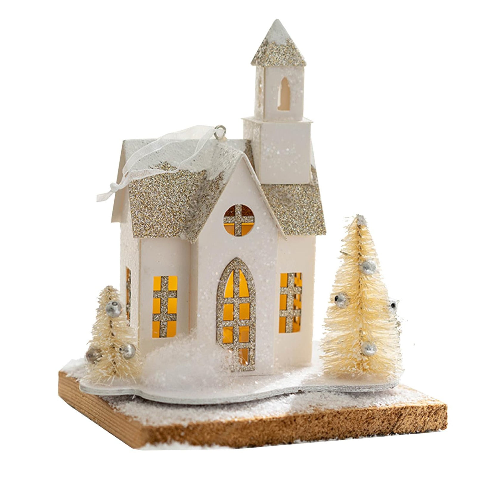 Uanit Christmas Village House Light Up Paper House Decor with LED ...