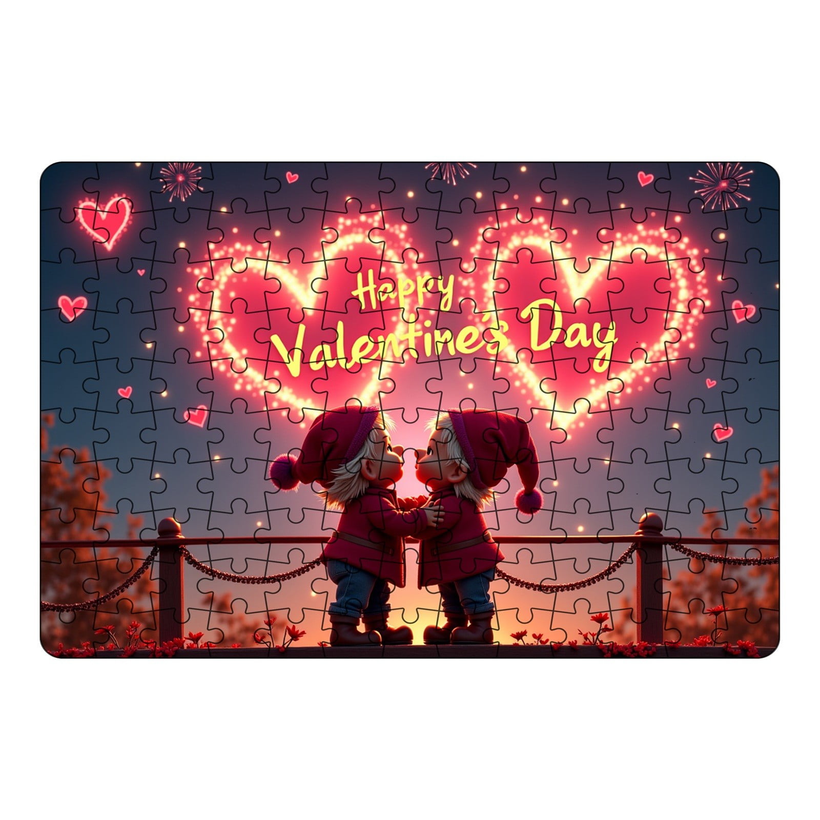 Uanit Clearance Valentine’s Day Heart Puzzle Couple Challenging Love ...
