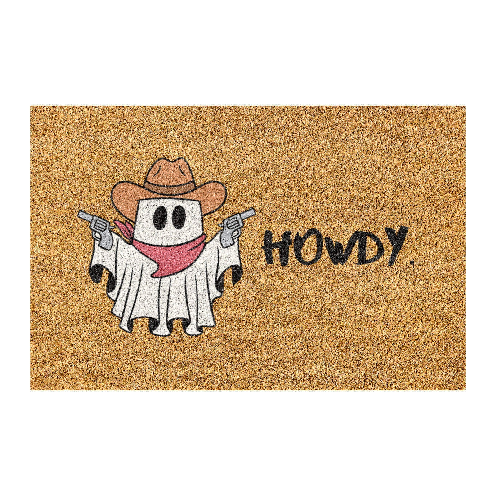 Uanit Cute Ghost Cowboy Halloween Door Mat Outdoor Funny Pumpkin ...