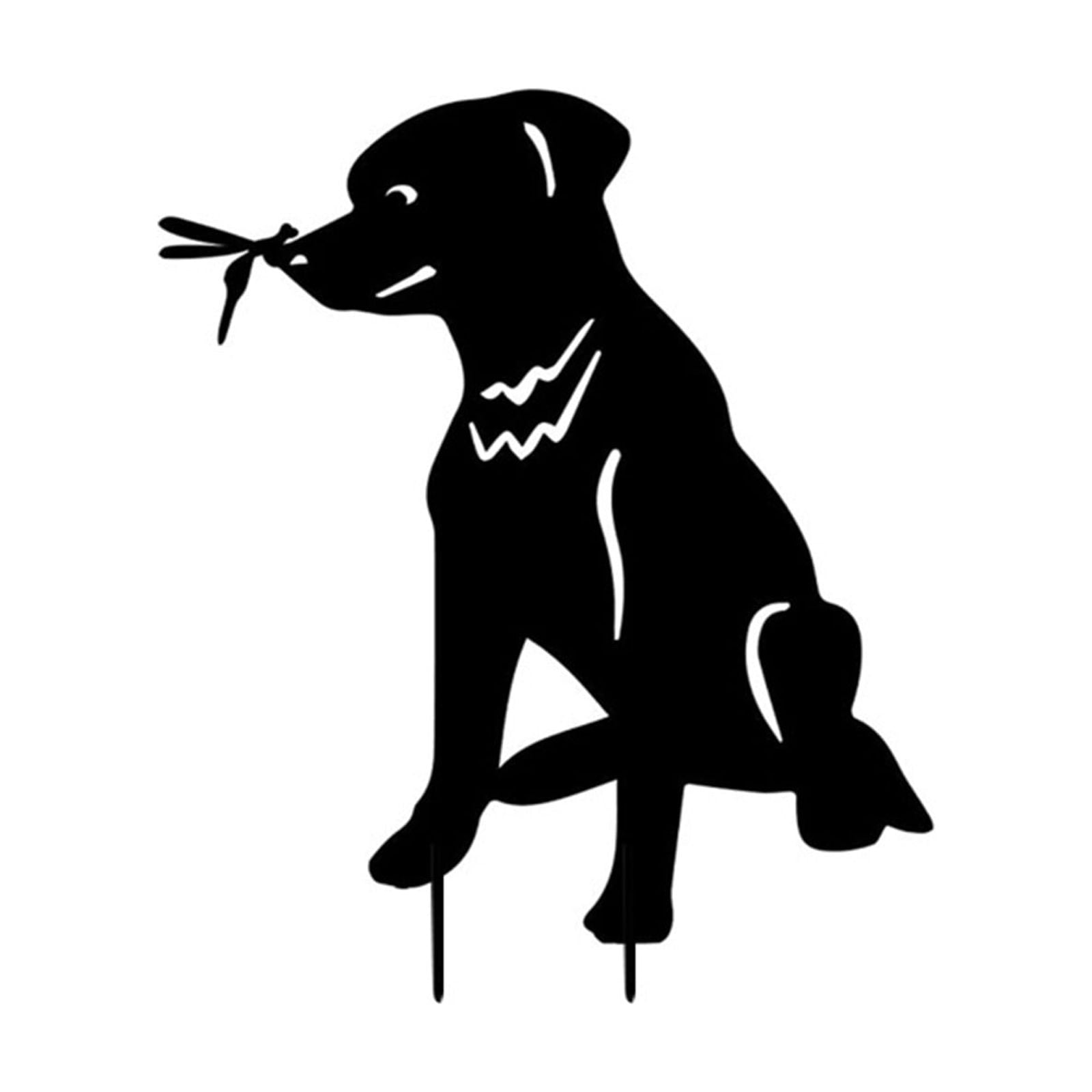 Uanit Cute garden insert Animal Silhouette Acrylic Outdoor Decor Garden ...