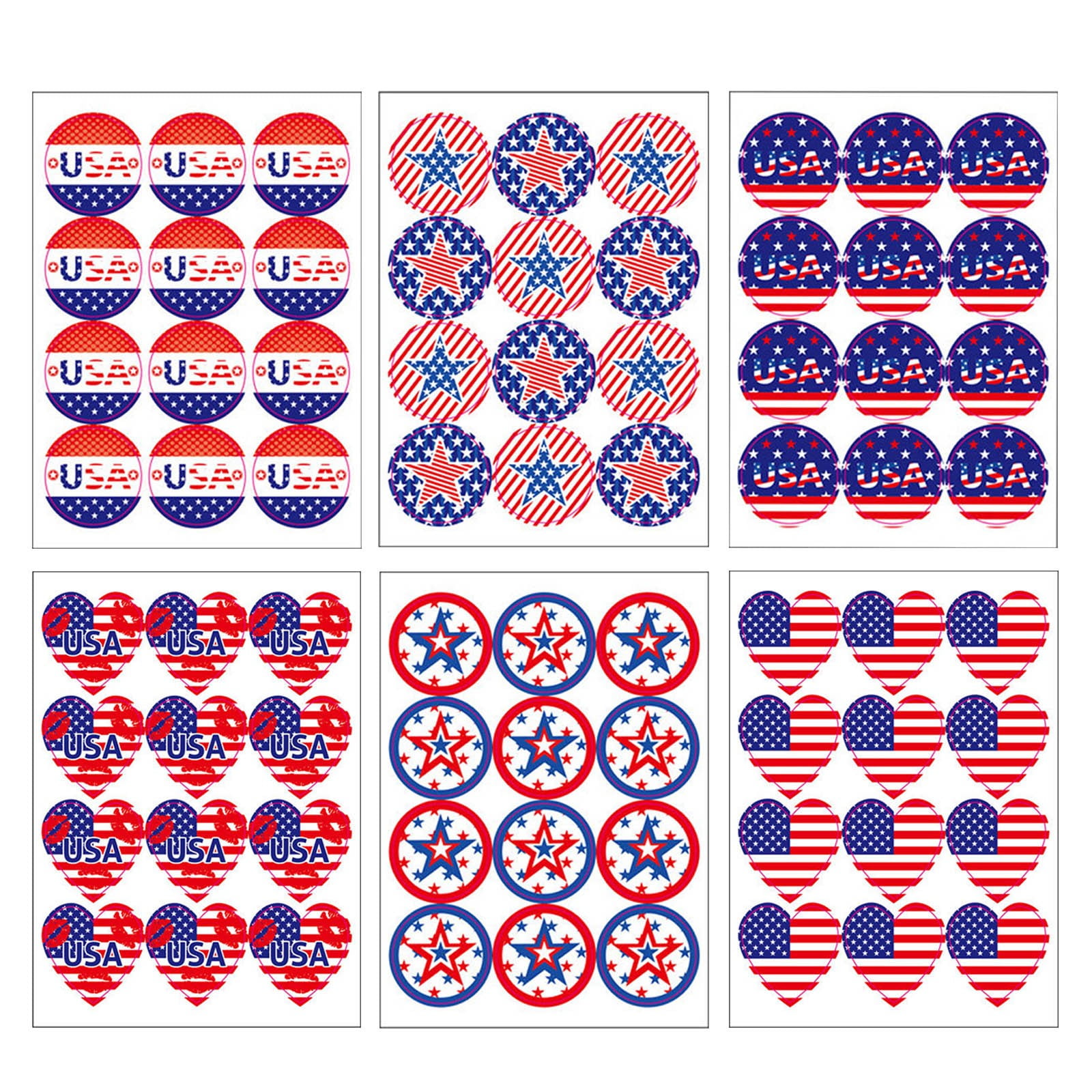 Uanit Decorative Diy4 Of July Stickers Self Party for Sticker Suitable ...