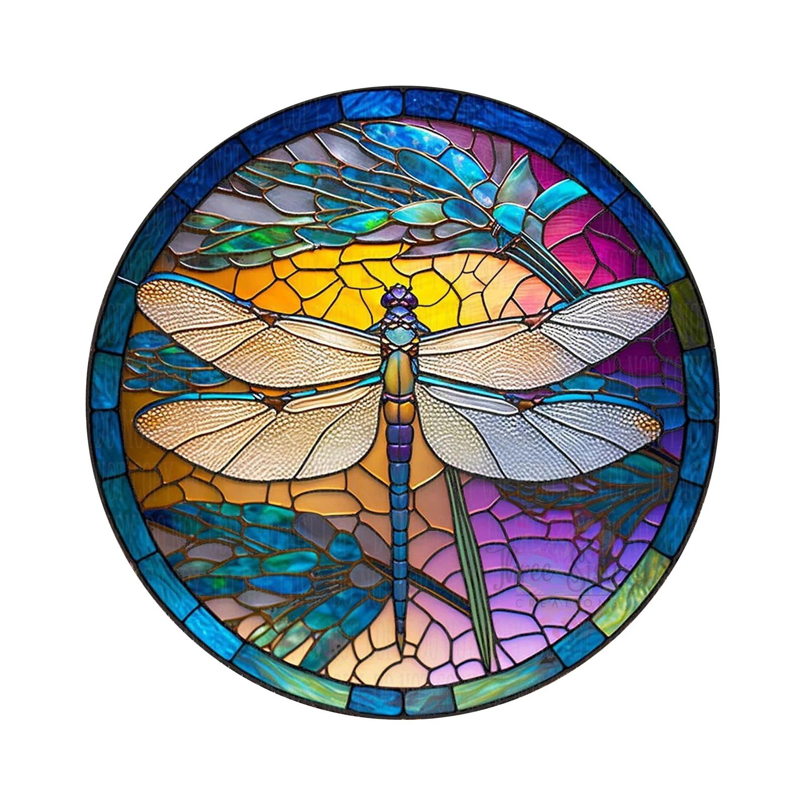Uanit Decorative Wall Art 3D Colourful Dragonfly Acrylic Modern Boho ...