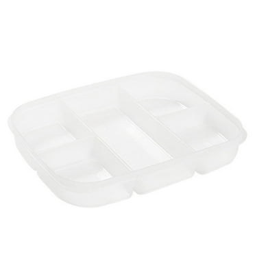 Divided Food Storage Tray with Lid, 5/6 Compartment Snack Container ...