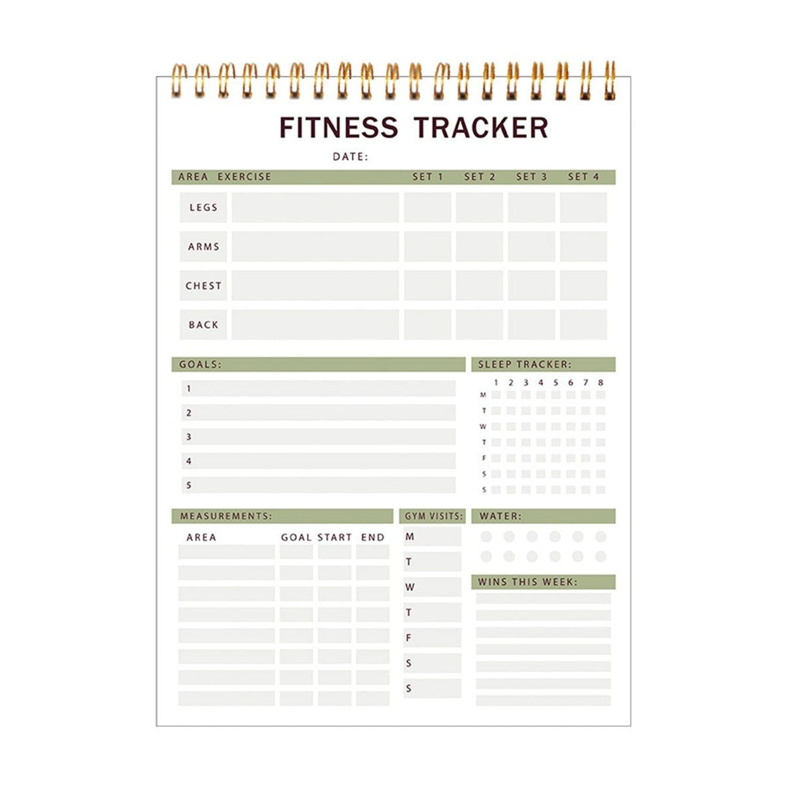 Uanit Exercise Plan 52 Pages Portable Fitness Planner Gym Notebook ...