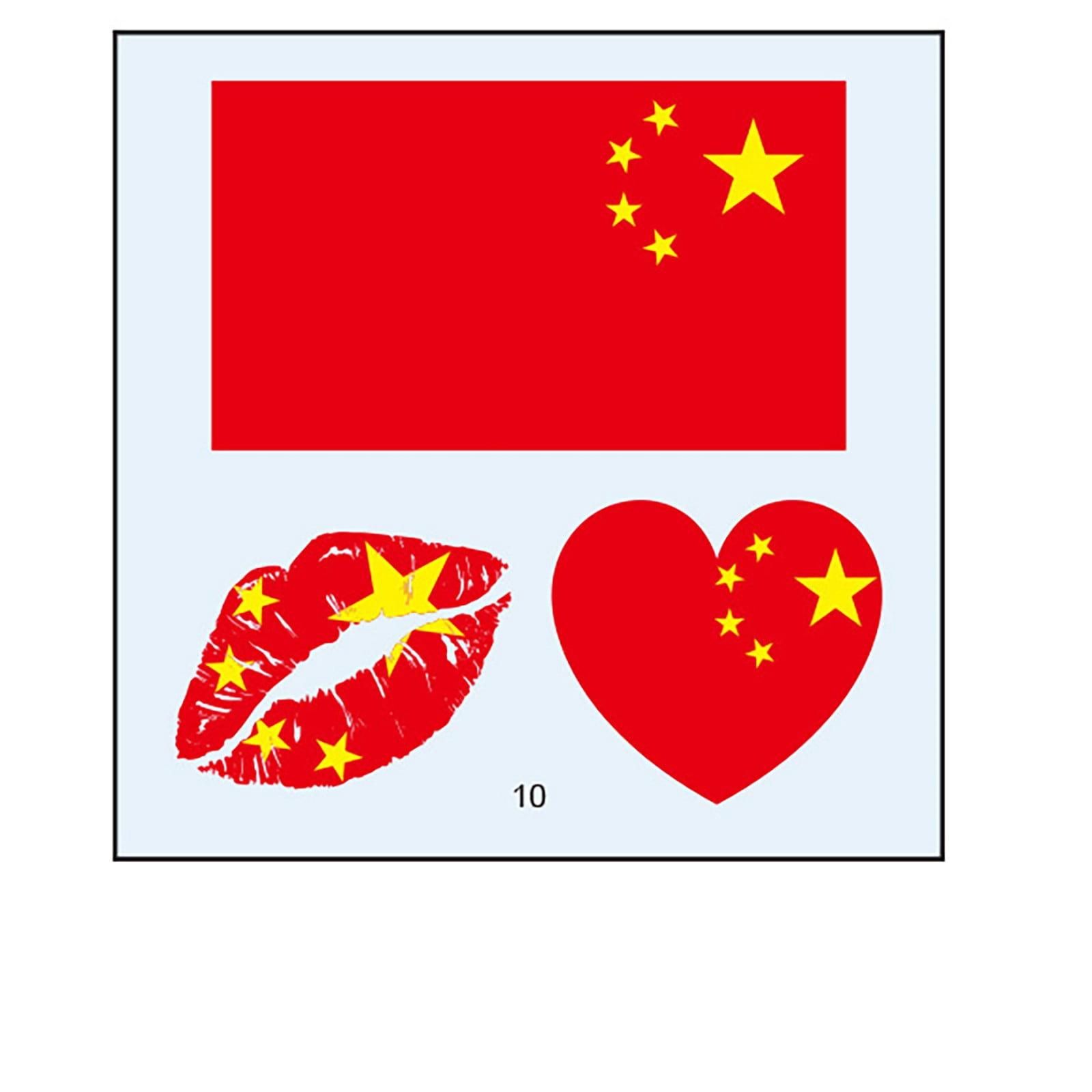 Uanit Face Sticker Flag Stickers Patriotic Car Flags Party for Forearm ...