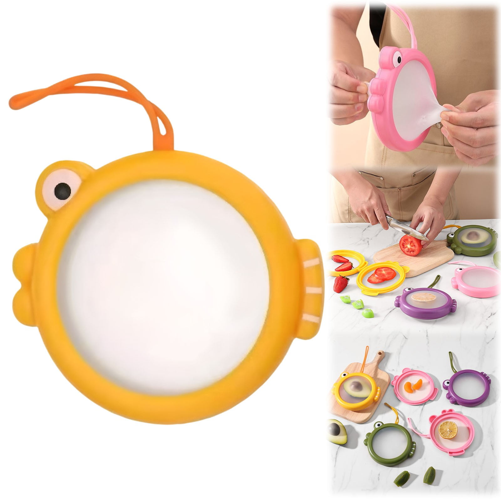 Uanit Fish Shaped Silicone Fresh Produce Containers - Reusable Food ...