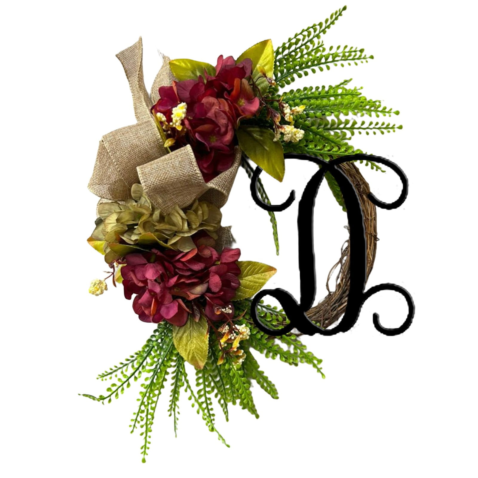 Uanit Fun Family Surname 26 Letters Garland 1Pc Black Unique Last Name ...