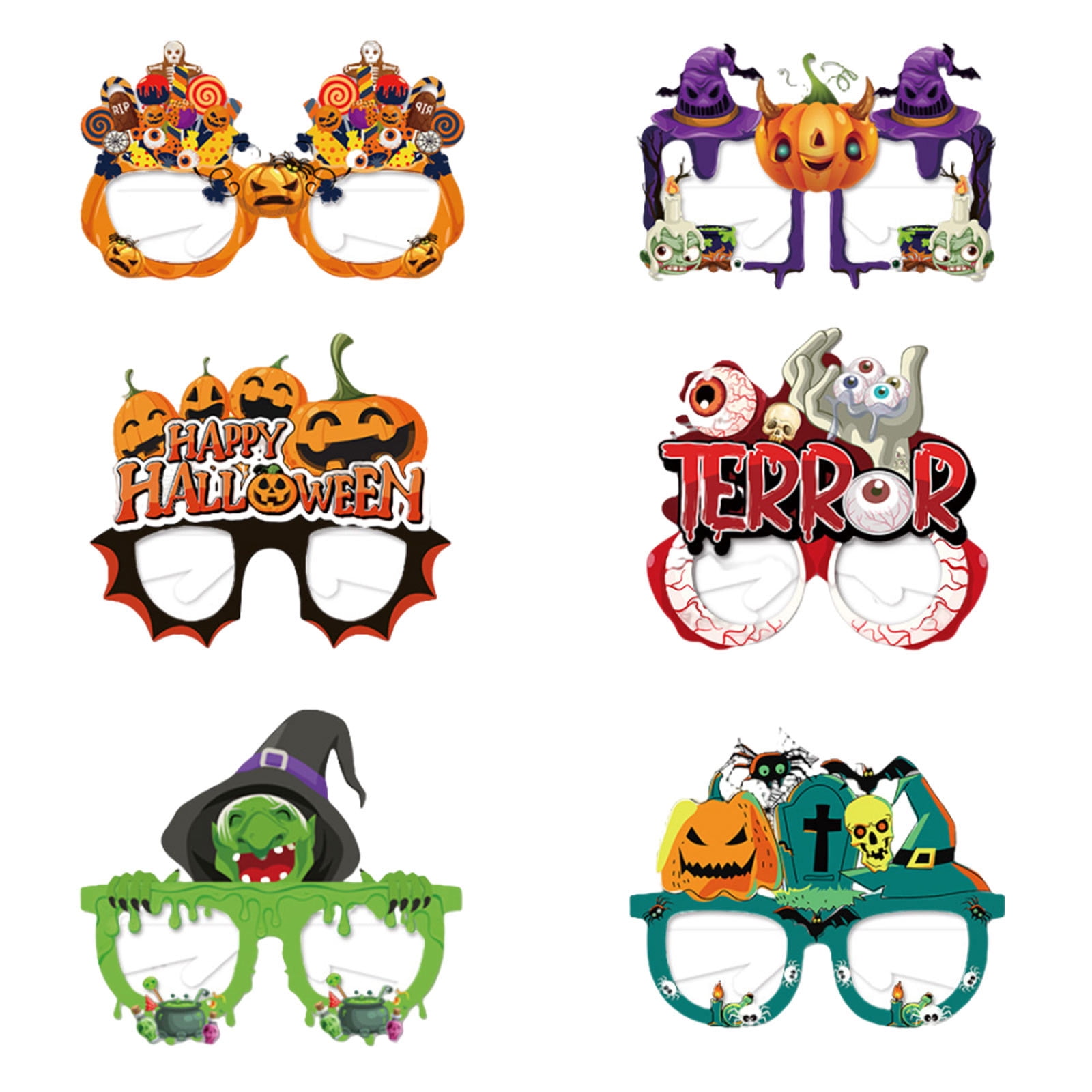 Uanit Halloween Eyeglasses 12 PCS Novelty Toy Glasses Cosplay Halloween ...