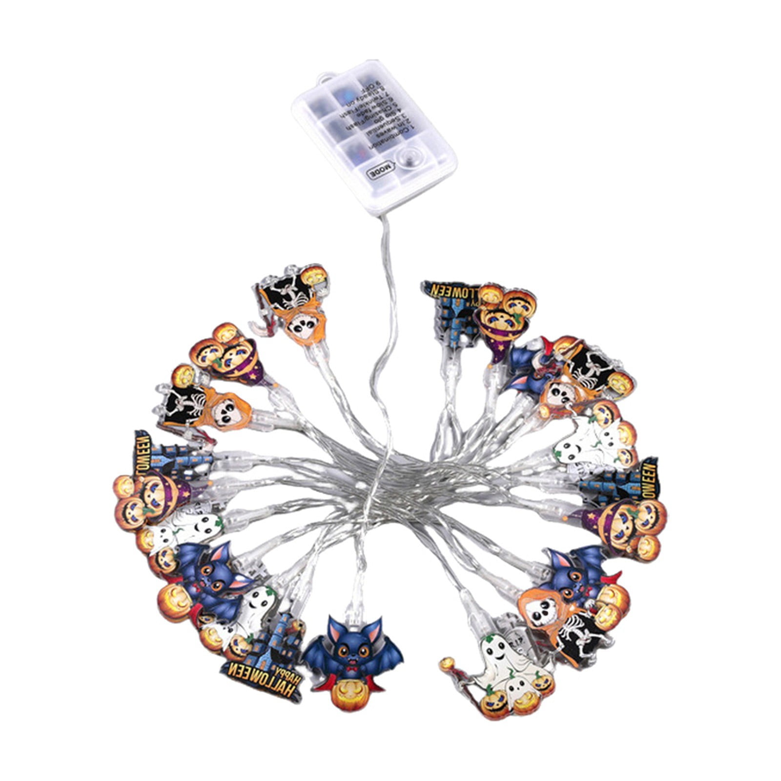 Uanit Halloween Lights Decorations LED Skeleton Bat Ghost Pumpkin ...