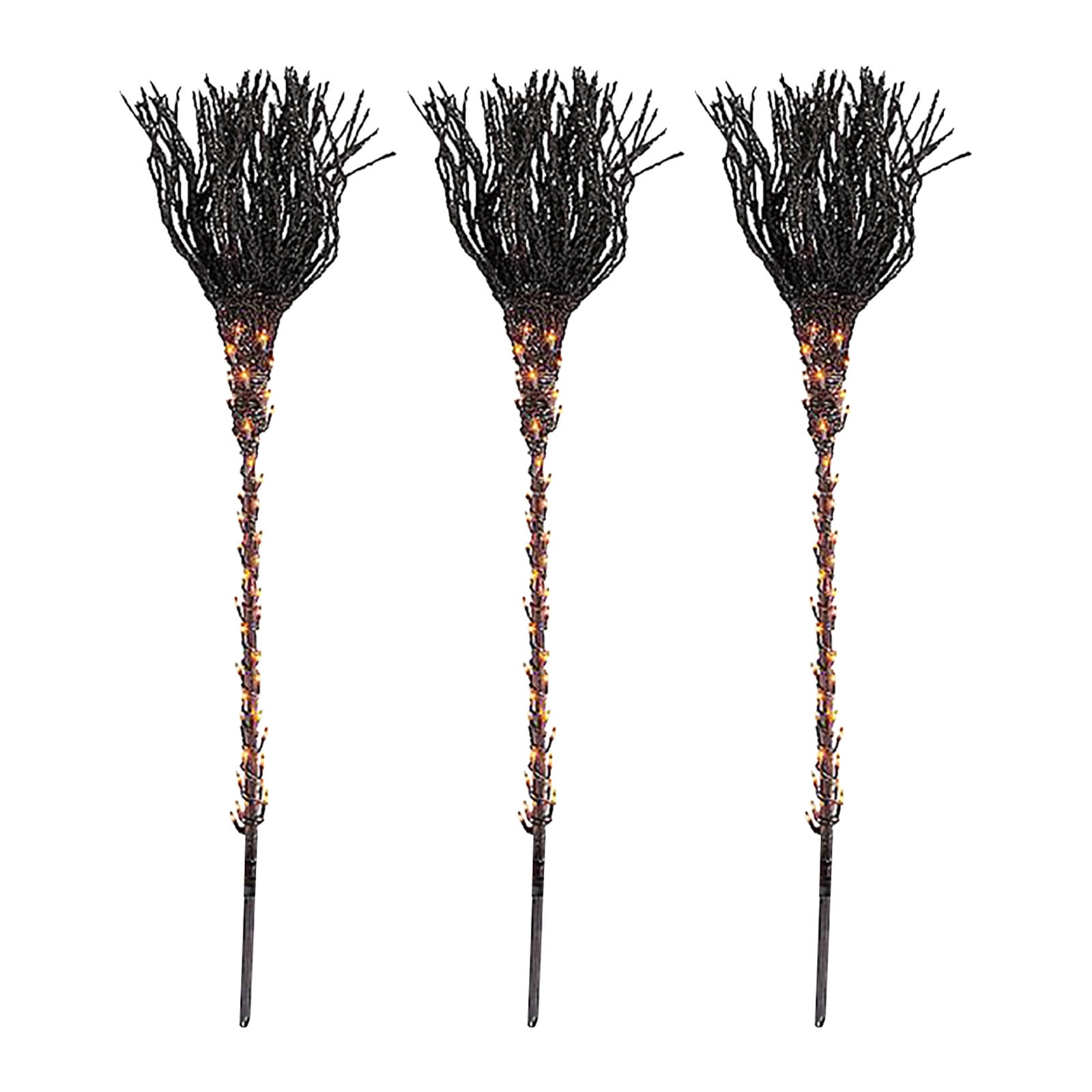 Uanit Halloween broom path markers Pre-Lit Decorations LED Holiday Flag ...