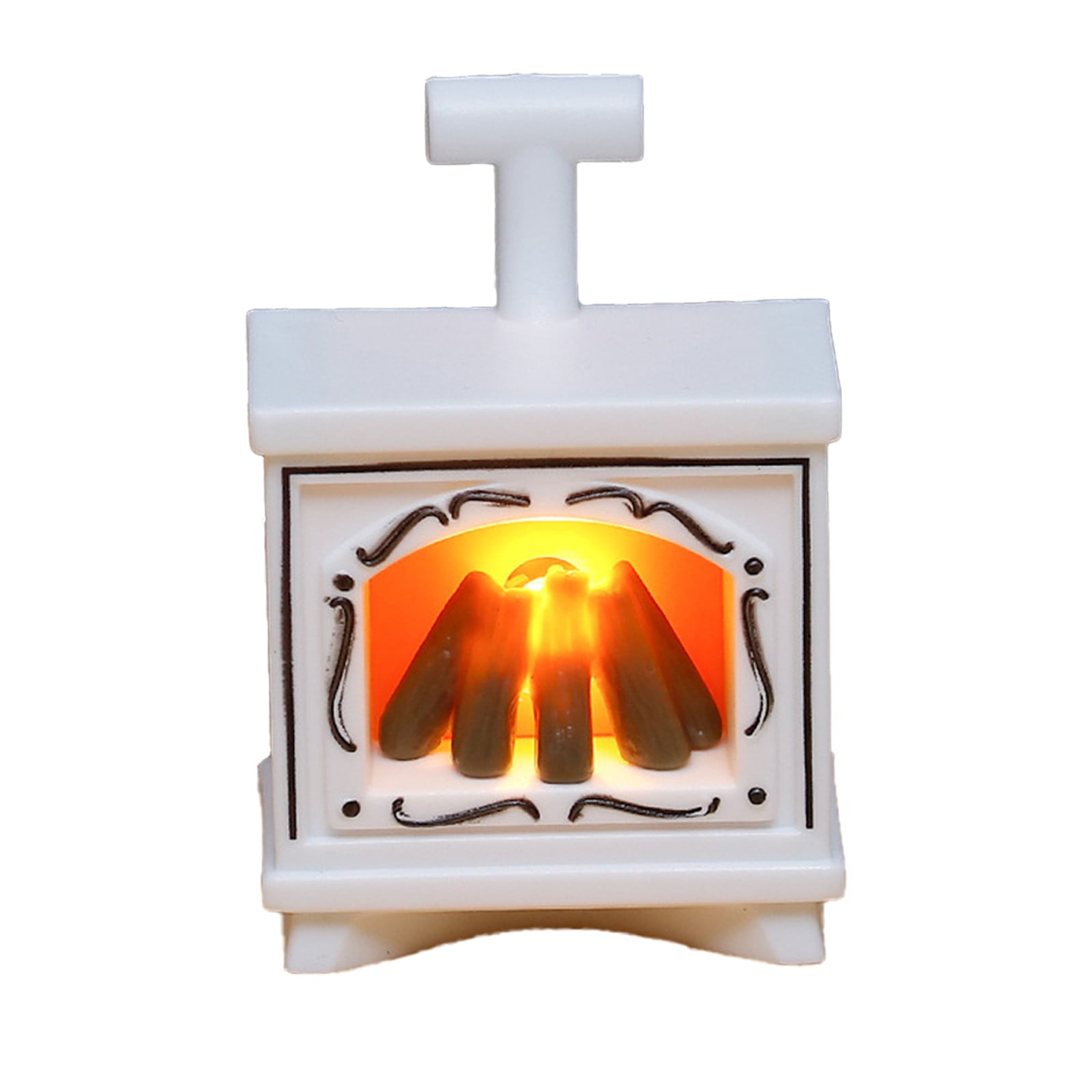 Uanit LED Miniature Luminous Small Fireplace Ornament, Led Faux ...