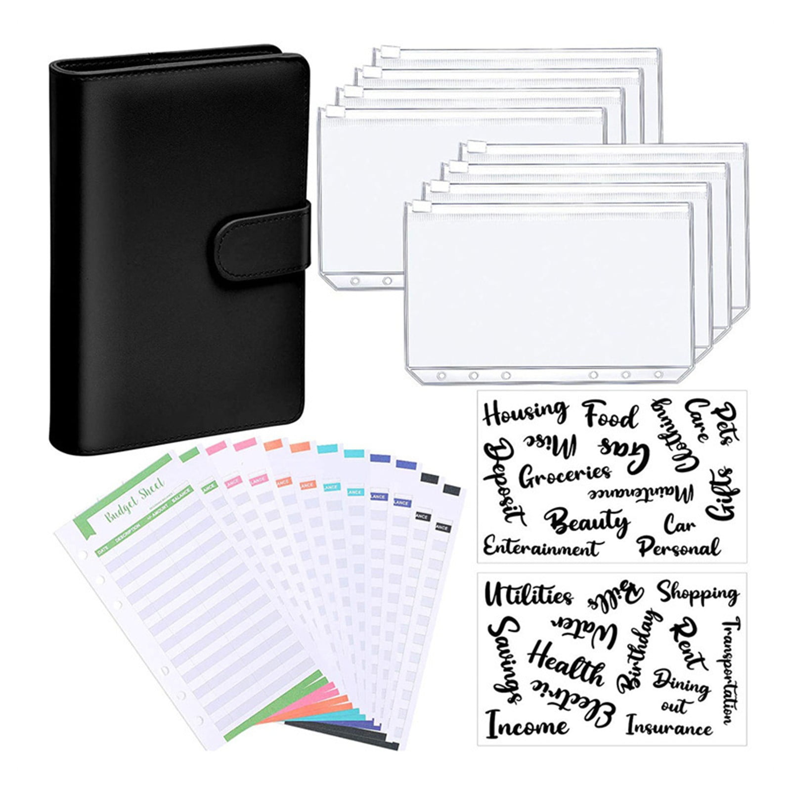 Uanit Macaron Notebook PU Leather Notebook Budget Planner Organizer ...