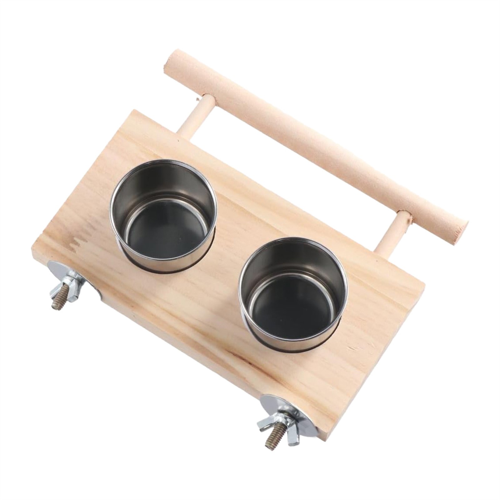 Uanit Parrot Feeder Stainless Food Box Food Trough Food Cup Food Jar ...