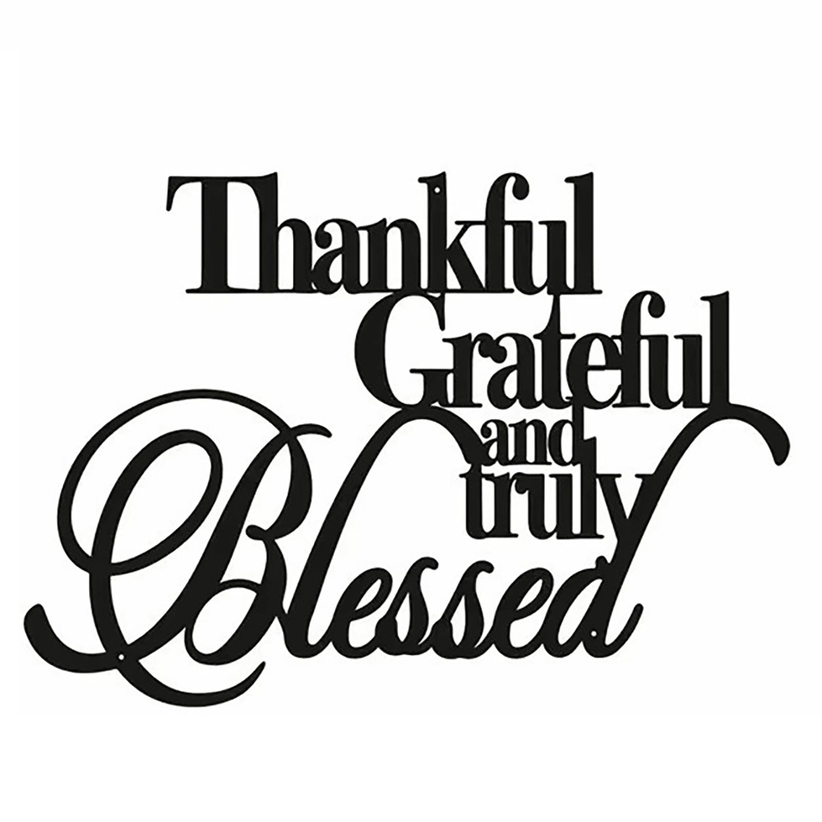 Uanit Personalized Wall Decoration Grateful Truly Metal Decor Black ...