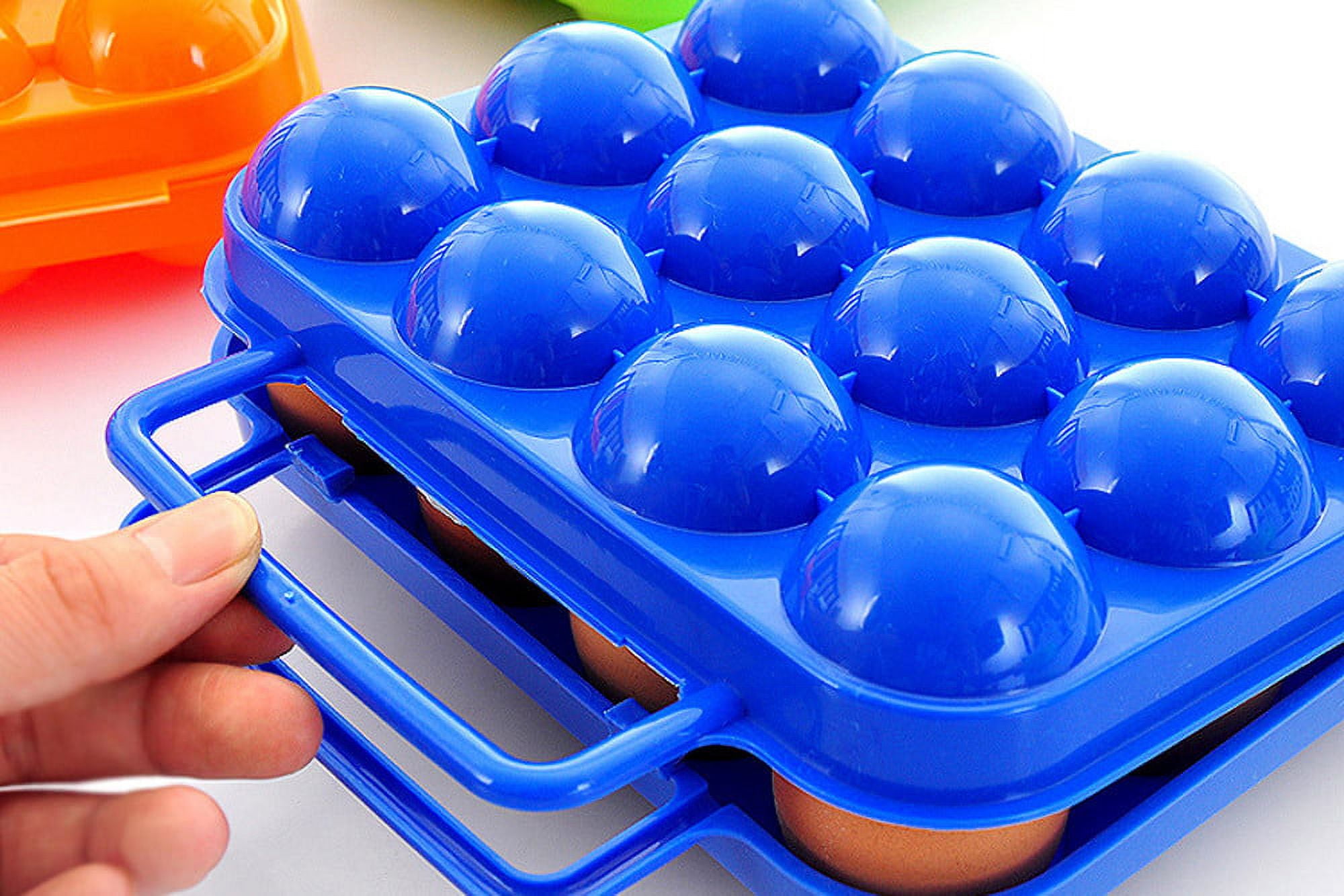 Uanit Plastic Egg Holder for Refrigerator, Stackable Egg Storage Trays ...