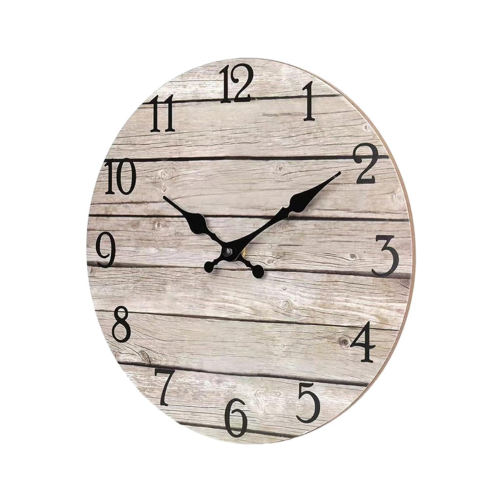 Uanit Retro Wood Grain Pastoral Style Wall Clock Wall Clock 10 Inch ...