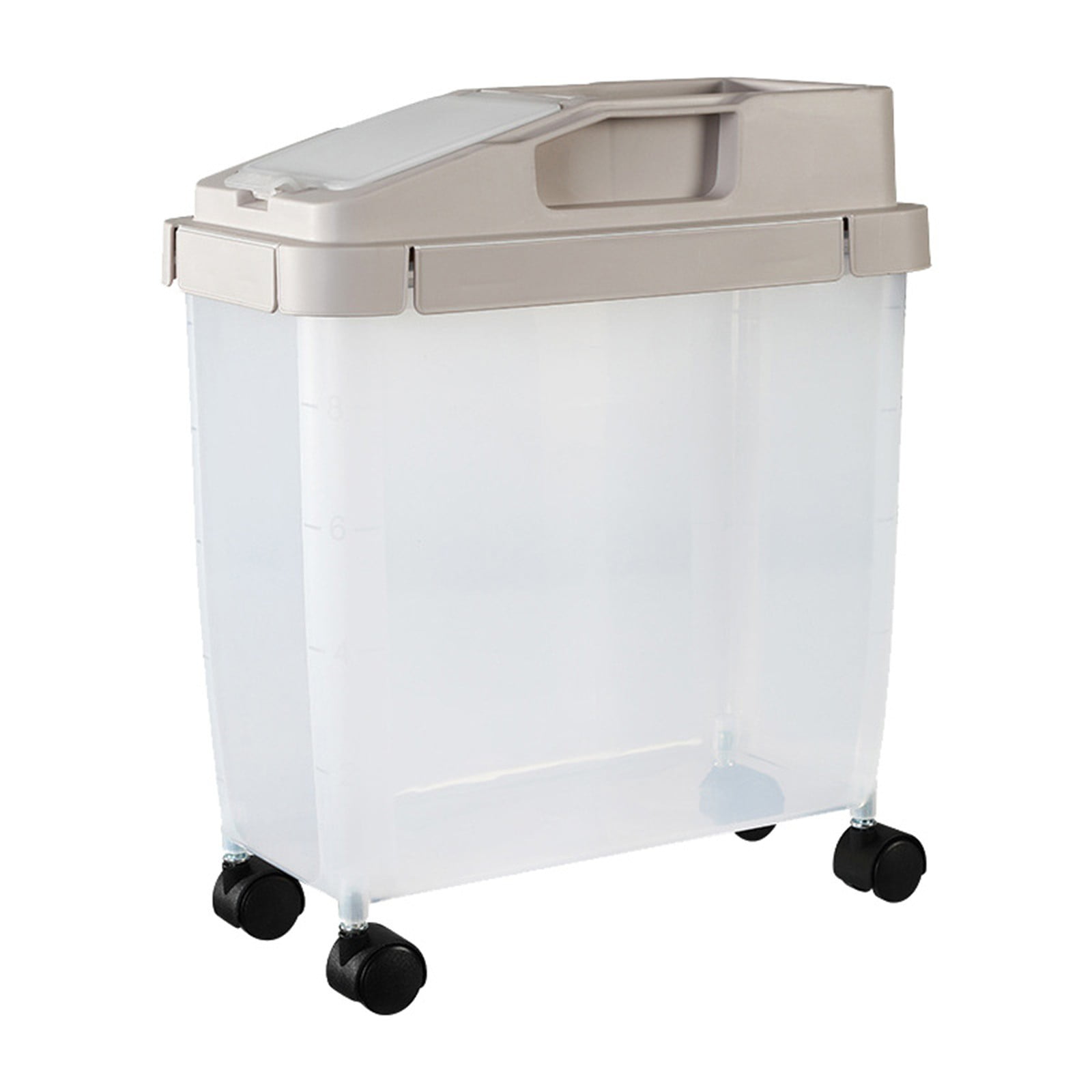 Uanit Rice Bucket Box Large Capacity Sealed Transparent Tape Measuring ...