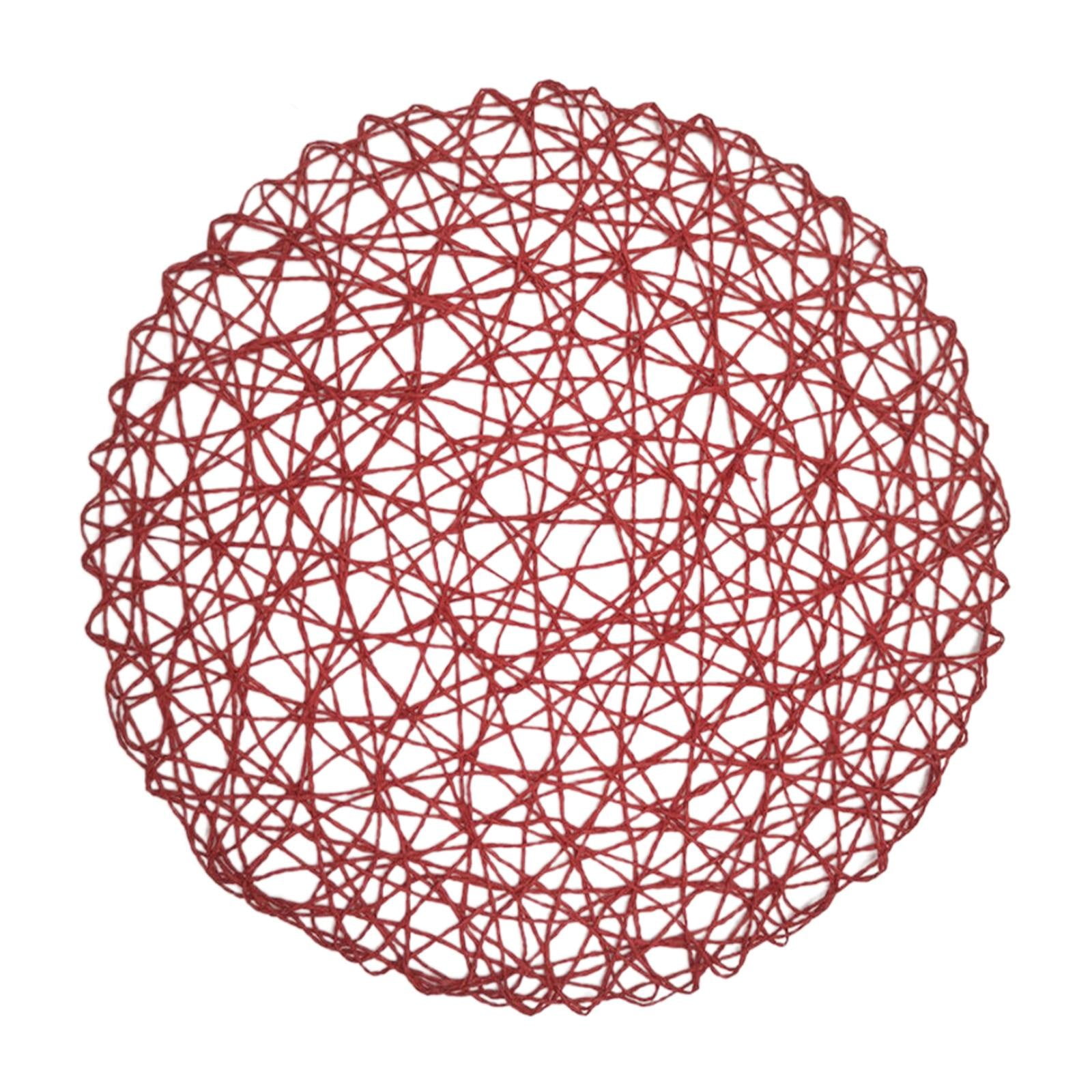 Uanit Round Placemats Set of 6 for Dining Table, 15 Inch Paper Woven ...