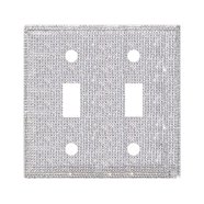 4 Pcs Silver Shiny Silver Rhinestone Crystal Light Switch Or Outlet ...